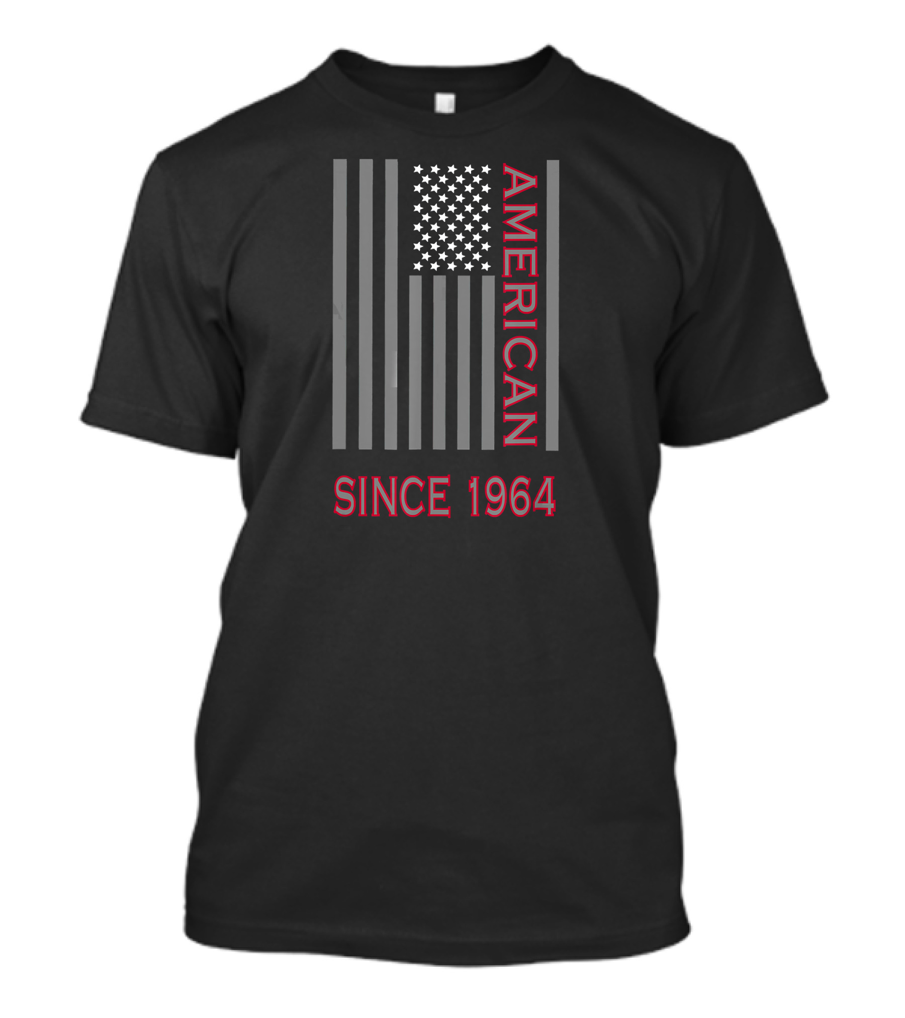 American Since 1964 Proud American Pat American Flag T-Shirt