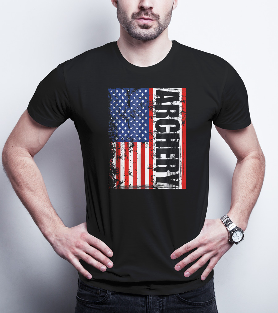Archery American Flag Archery T-Shirt