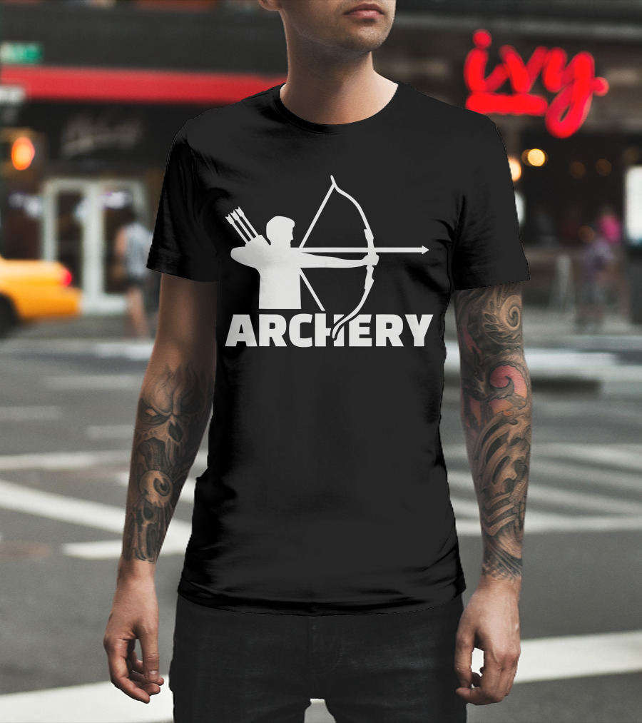 Archer With Bow And Arrows Archery T-Shirt