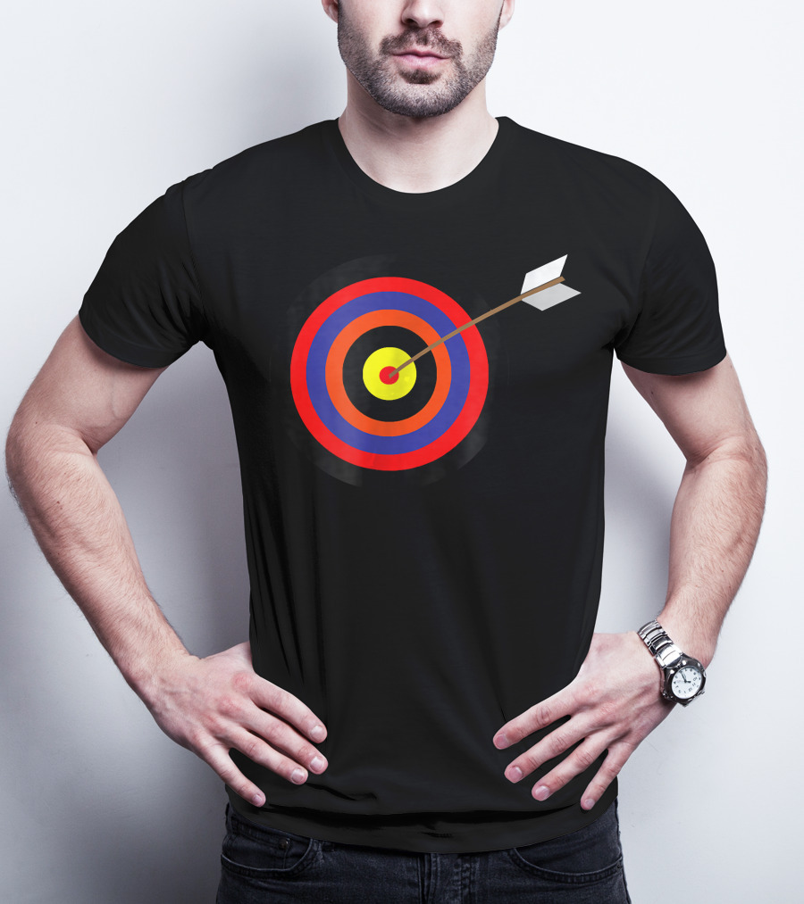 Archery Bullseye Hits The Spot Arrow Target T-Shirt