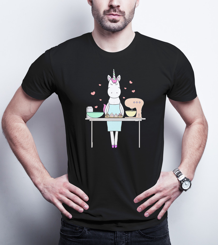 Baking Unicorn Cookies Cupcakes Mixing Cupboard Delight T-Shirt