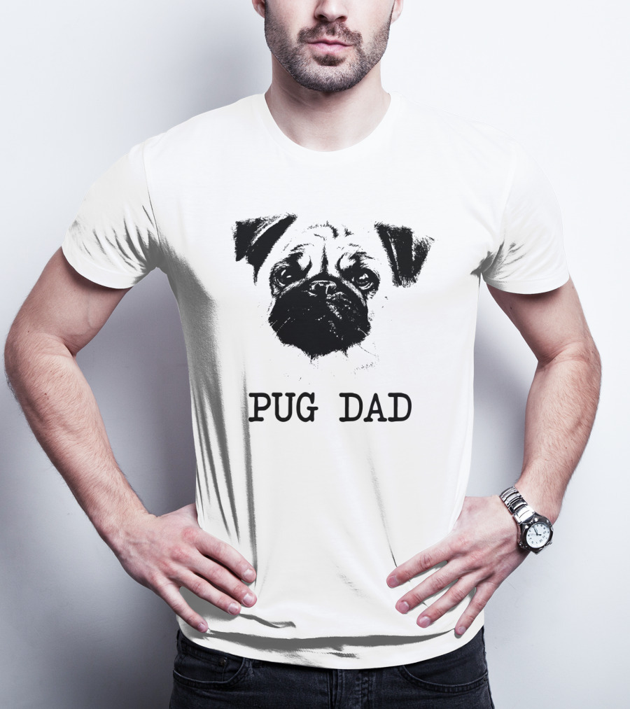 Pug Dad Pug Father Dog Dad Pug Face T-Shirt