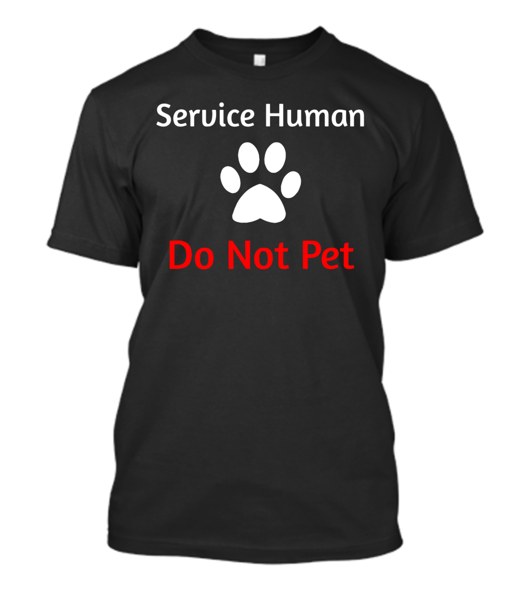 Service Human Do Not Pet Paw Dog T-Shirt
