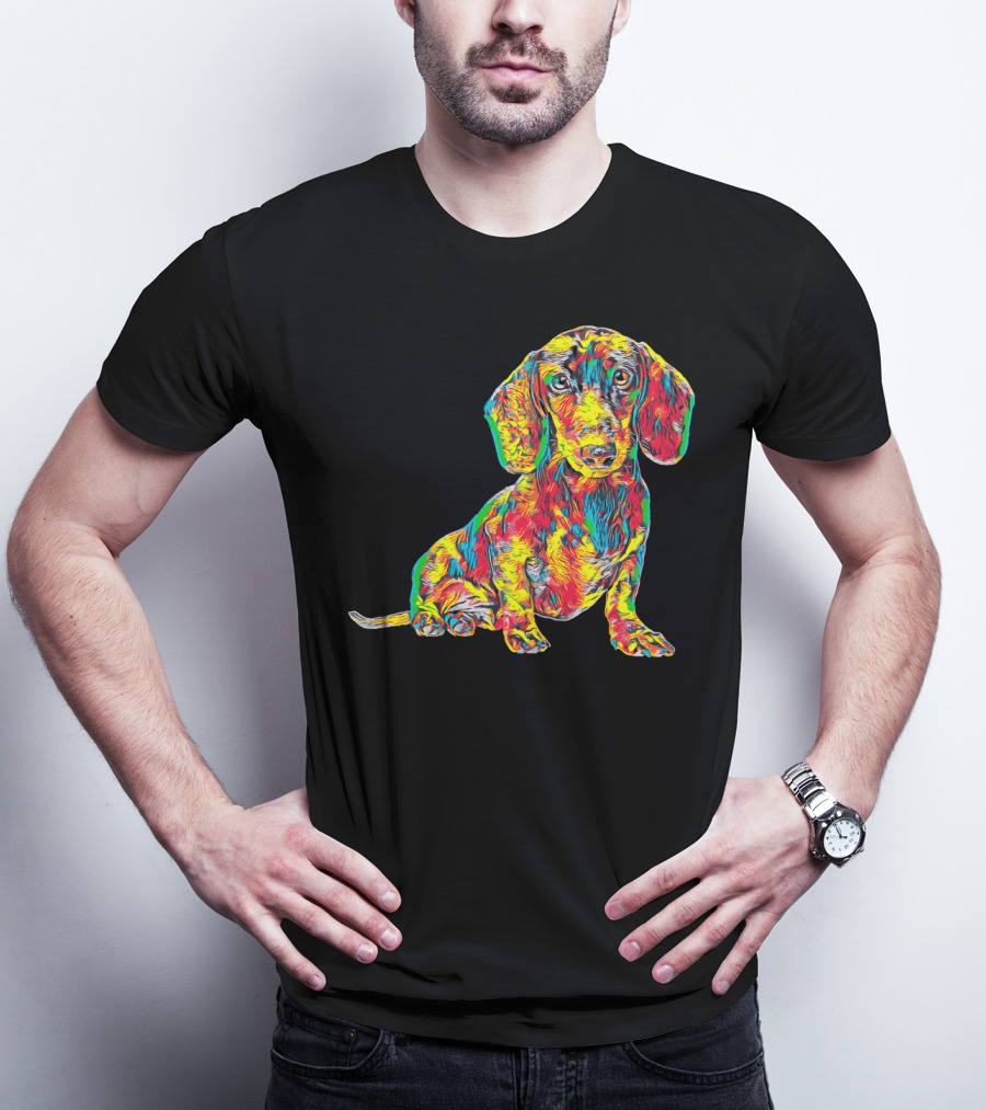 Cool Colorful Dachshund Breed Dog T-Shirt