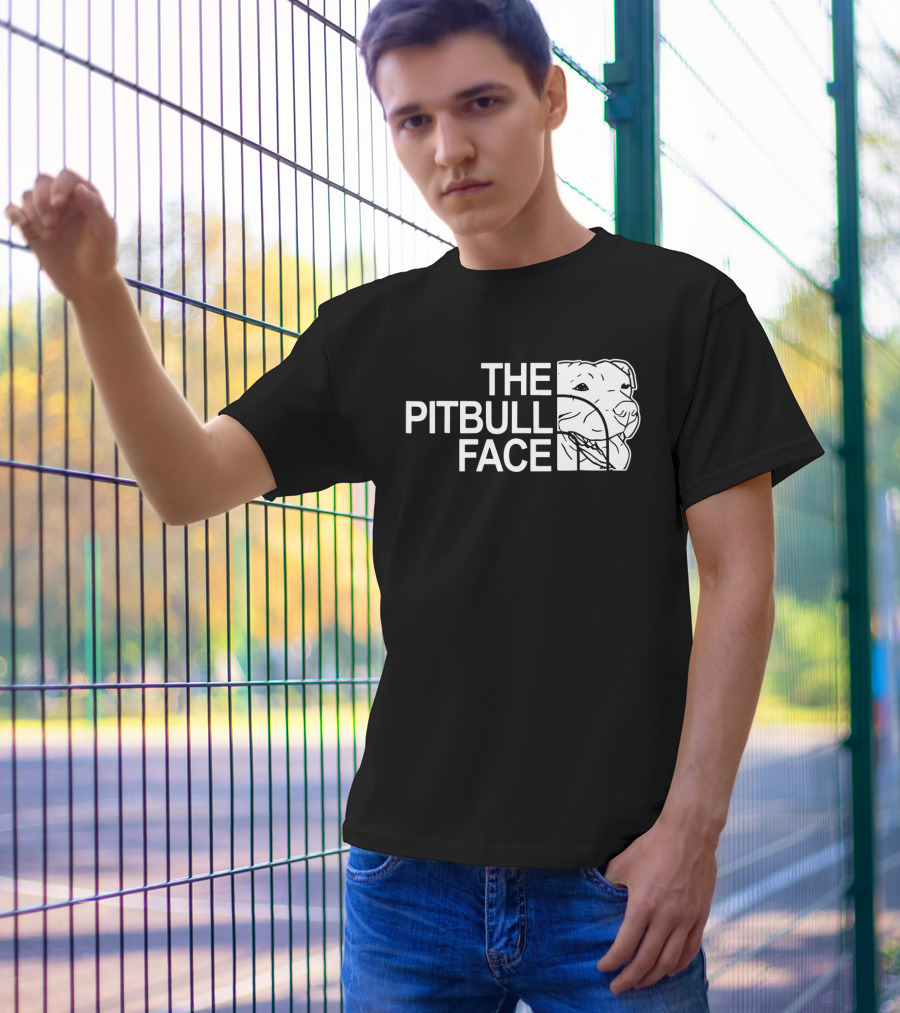 The Pitbull Face Funny Dog T-Shirt