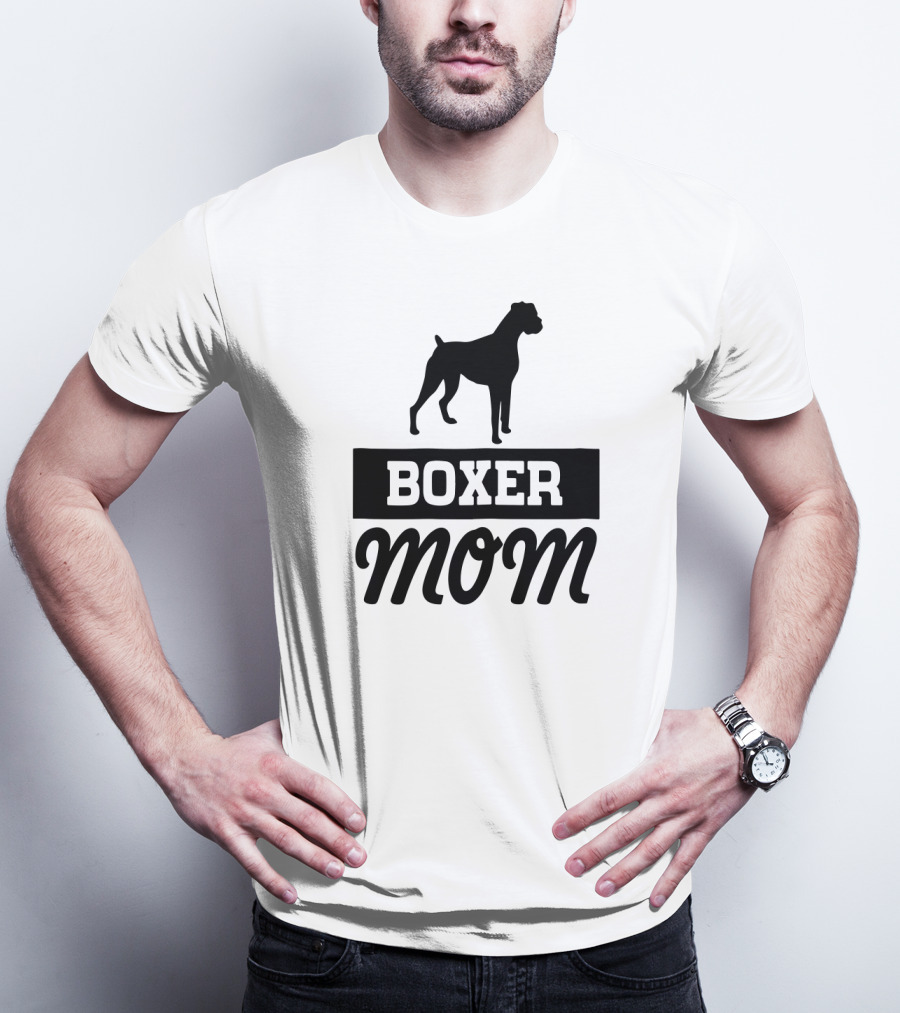 Boxer Mom With Dog T-Shirt