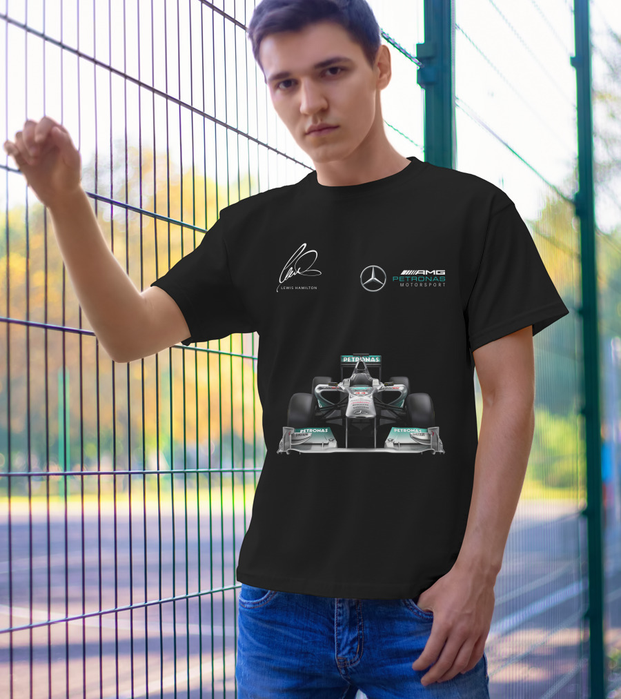 Lewis Hamilton Mercedes AMG Petronas Motorsport Formula One Racing T-Shirt