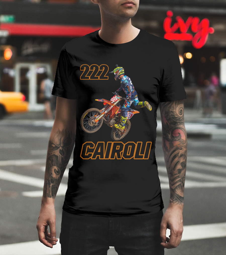 222 Tony Cairoli Motocross Racer T-Shirt