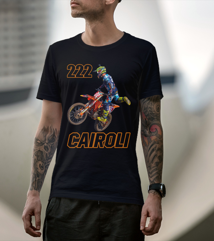 222 Tony Cairoli Motocross Racer T-Shirt