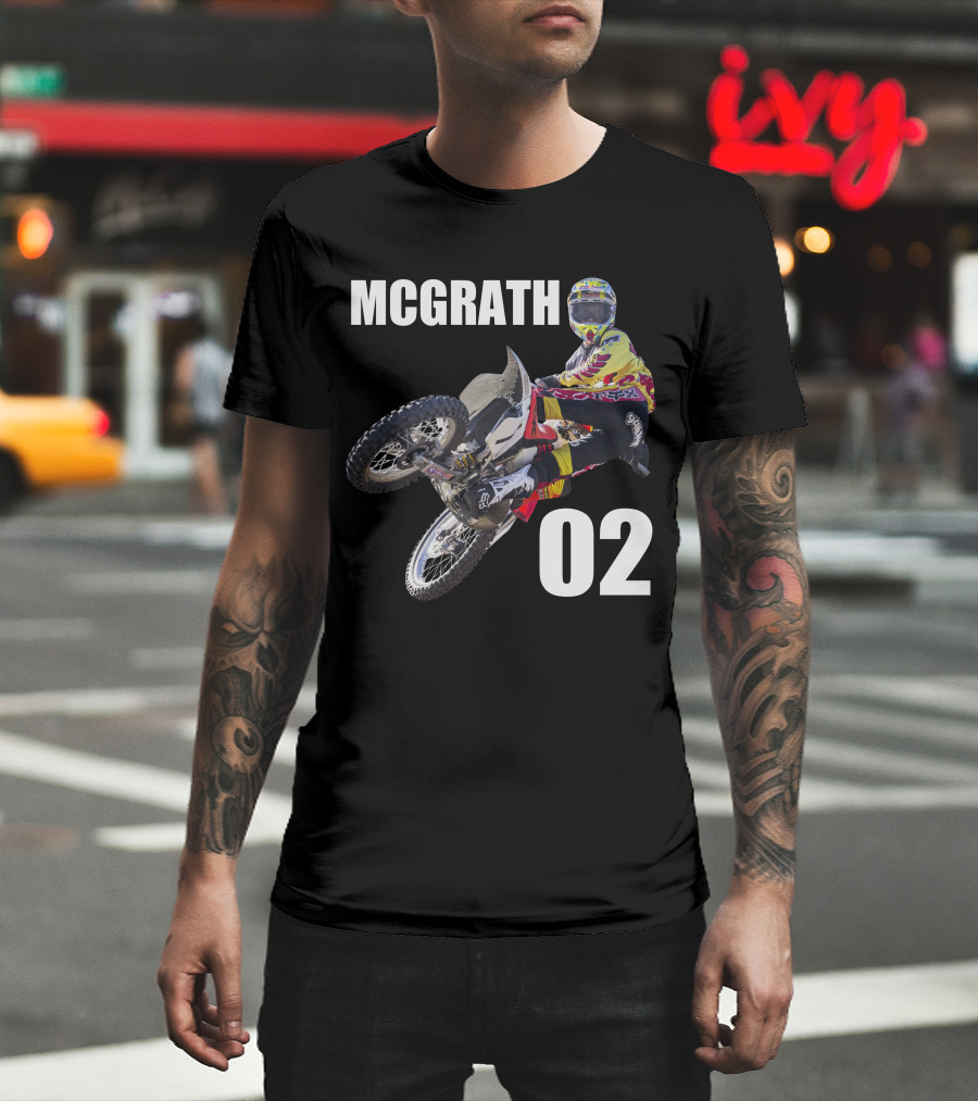 McGrath 02 Motocross Racing Action T-Shirt
