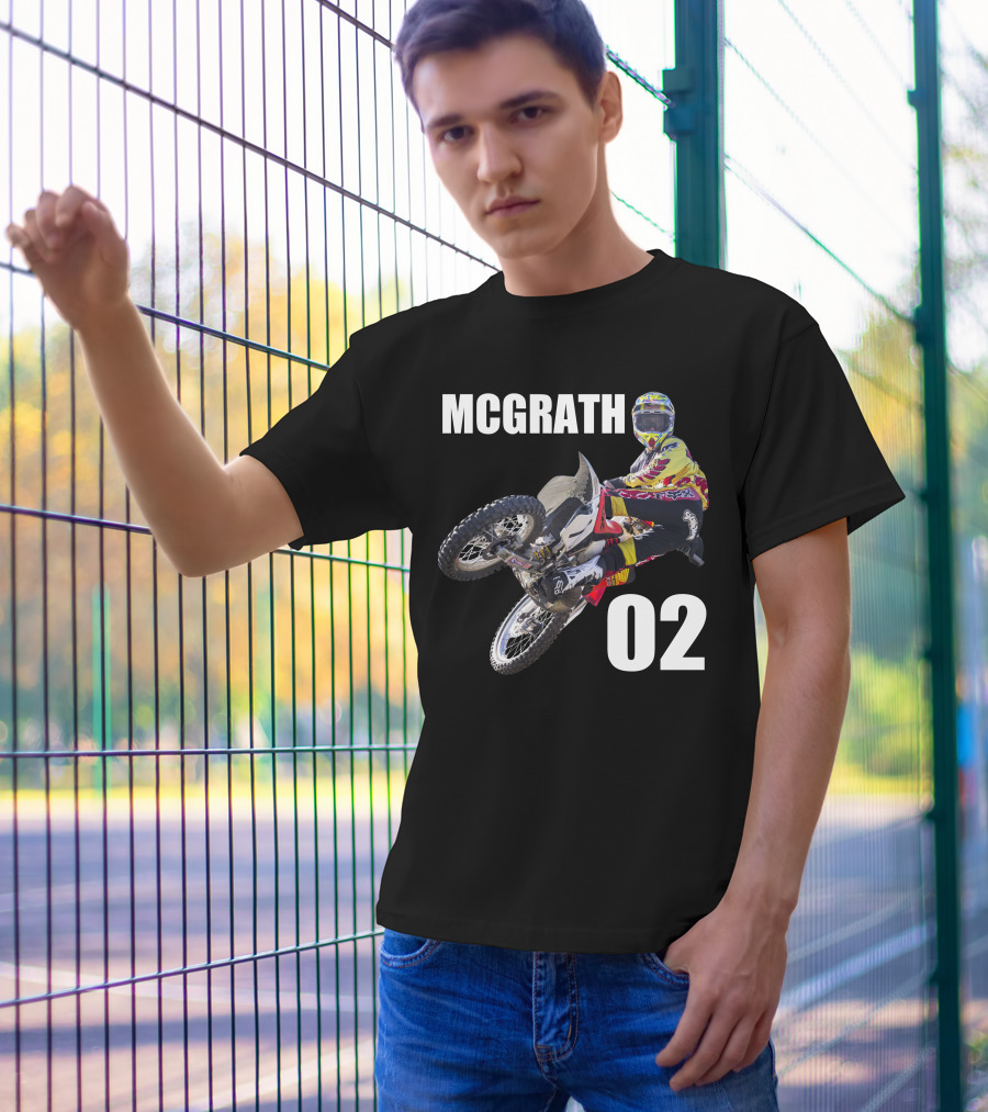 McGrath 02 Motocross Racing Action T-Shirt