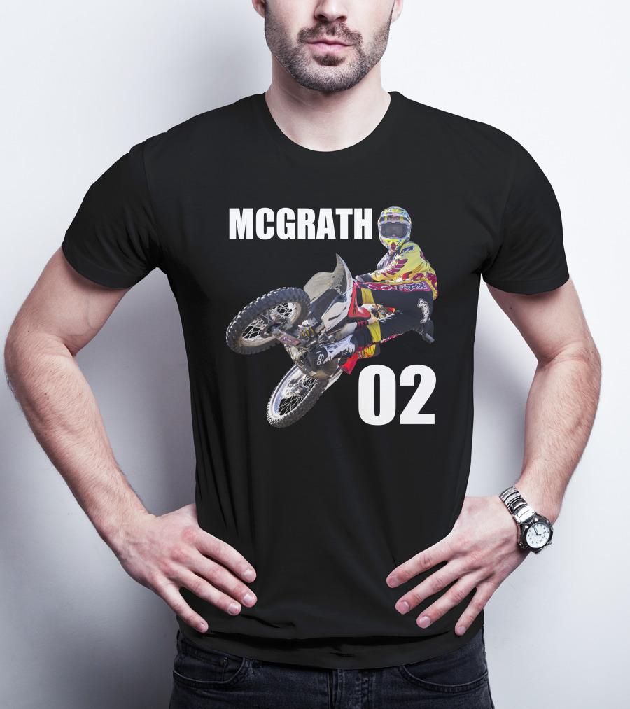 McGrath 02 Motocross Racing Action T-Shirt