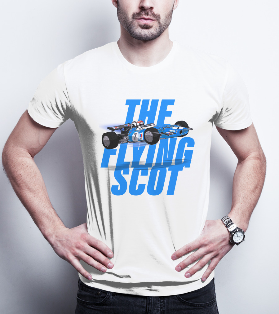 The Flying Scot Jackie Stewart Racing Legend Formula One Car T-Shirt