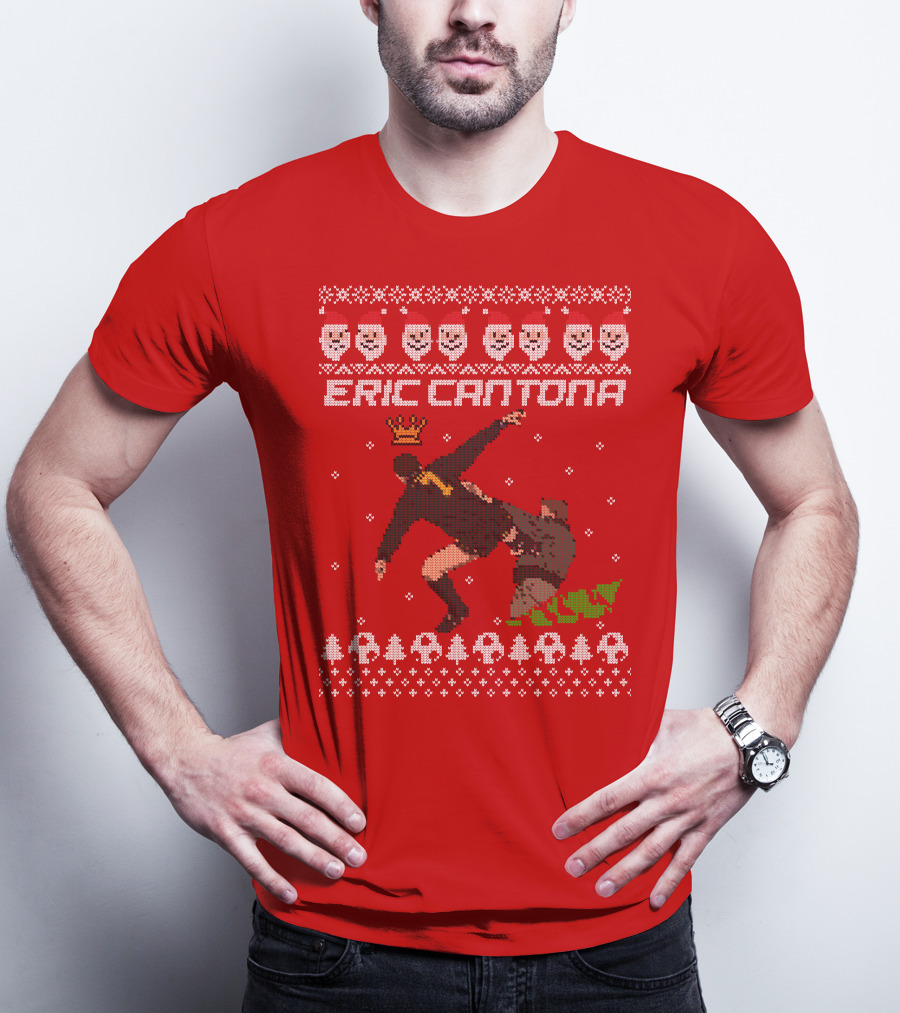 Eric Cantona Iconic Jump Festive T-Shirt