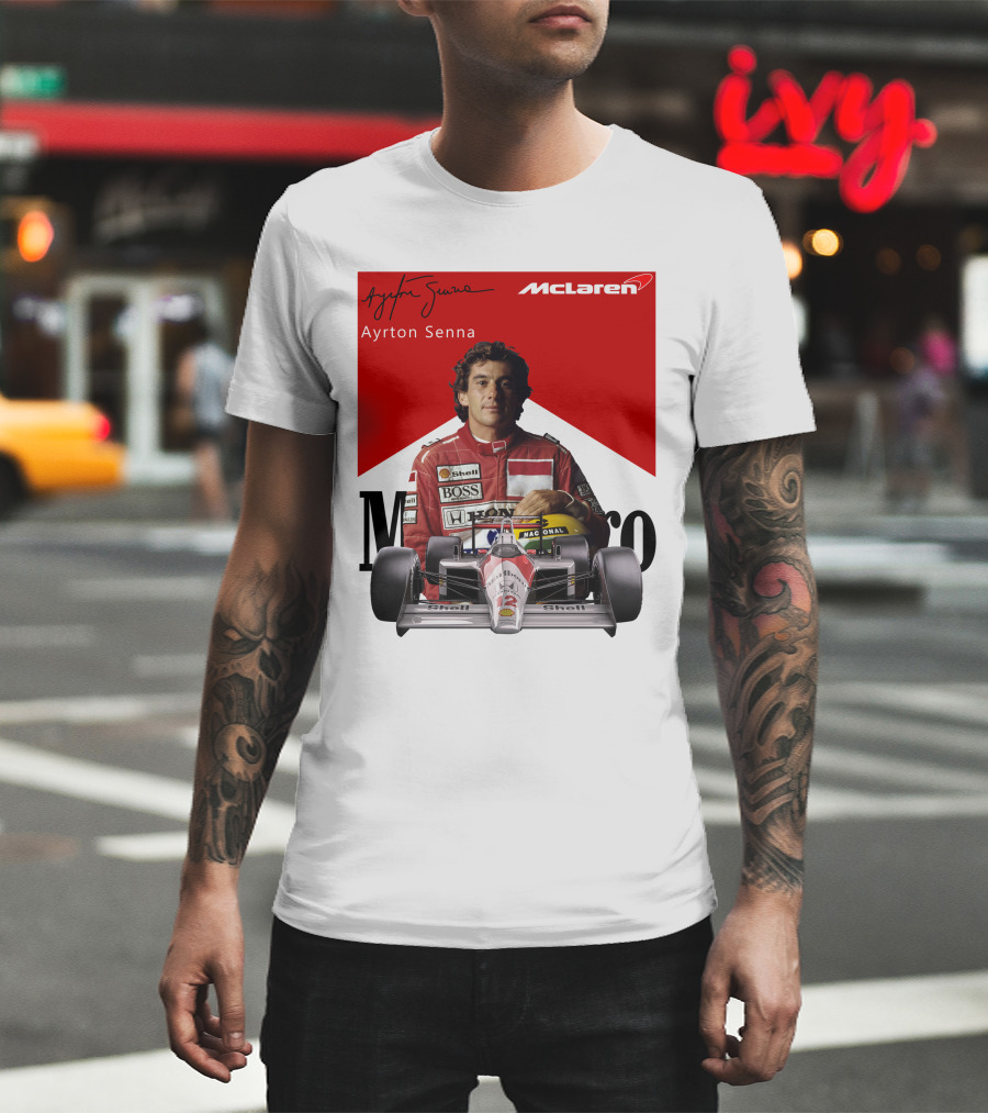 Ayrton Senna McLaren Racing Legend T-Shirt