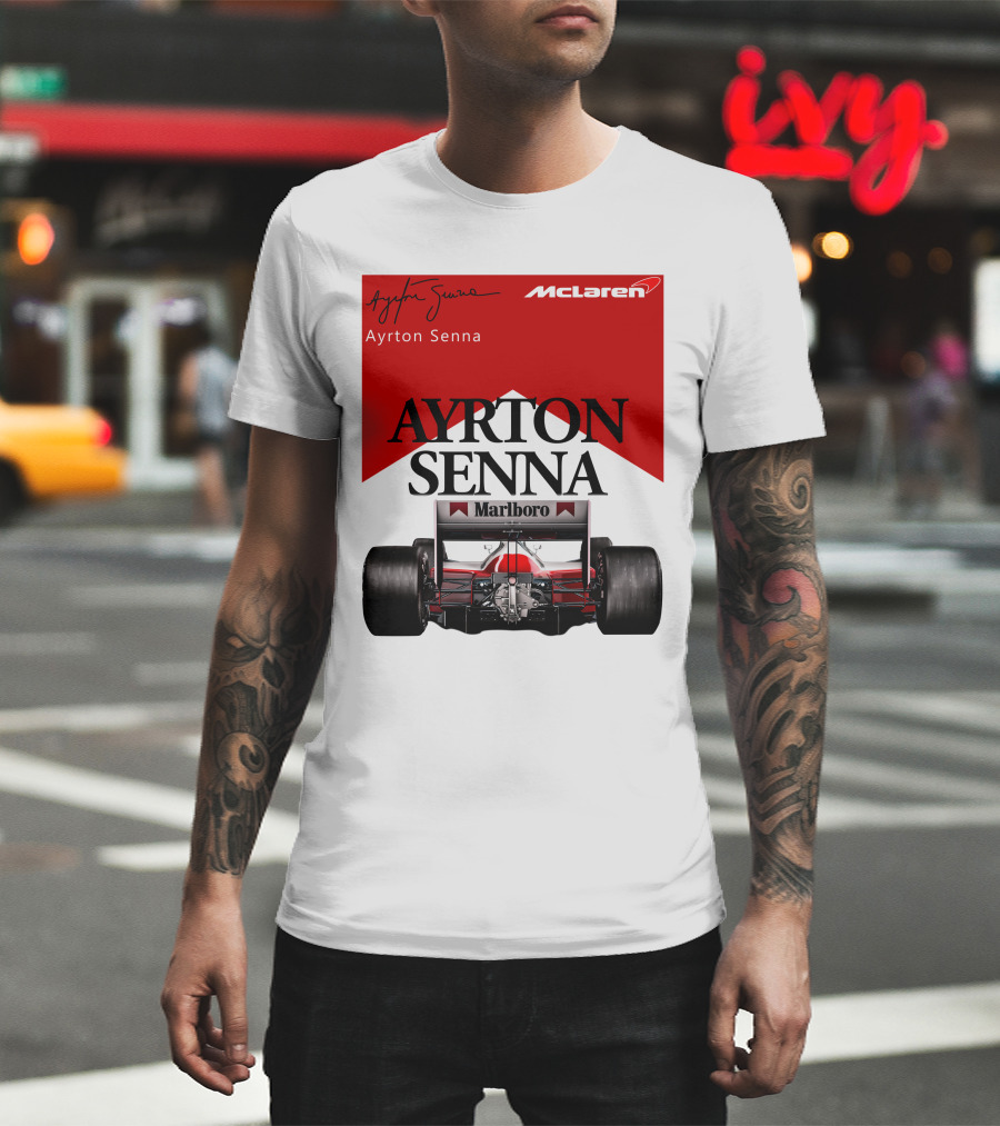 Ayrton Senna McLaren Marlboro Racing Team T-Shirt