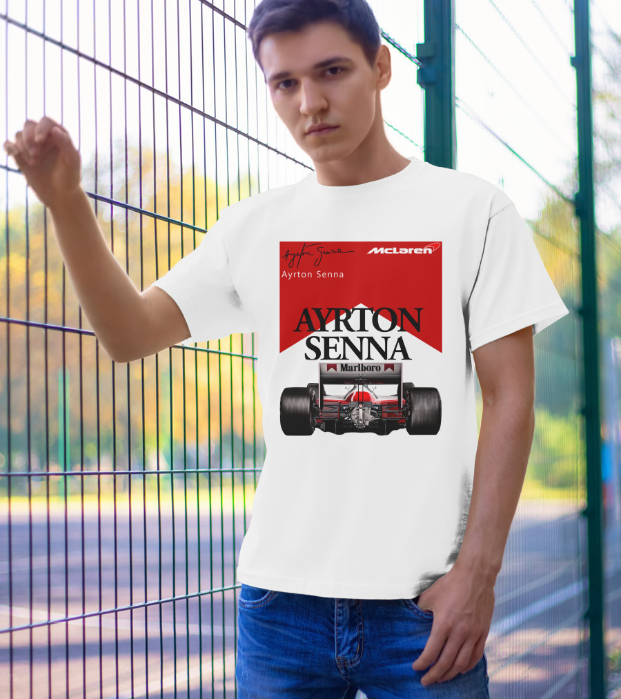 Ayrton Senna McLaren Marlboro Racing Team T-Shirt
