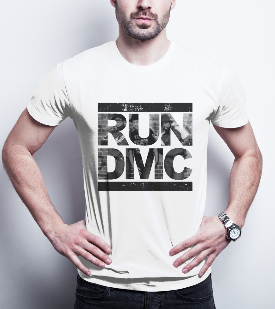 Run DMC Black And White Portrait 46 T-Shirt