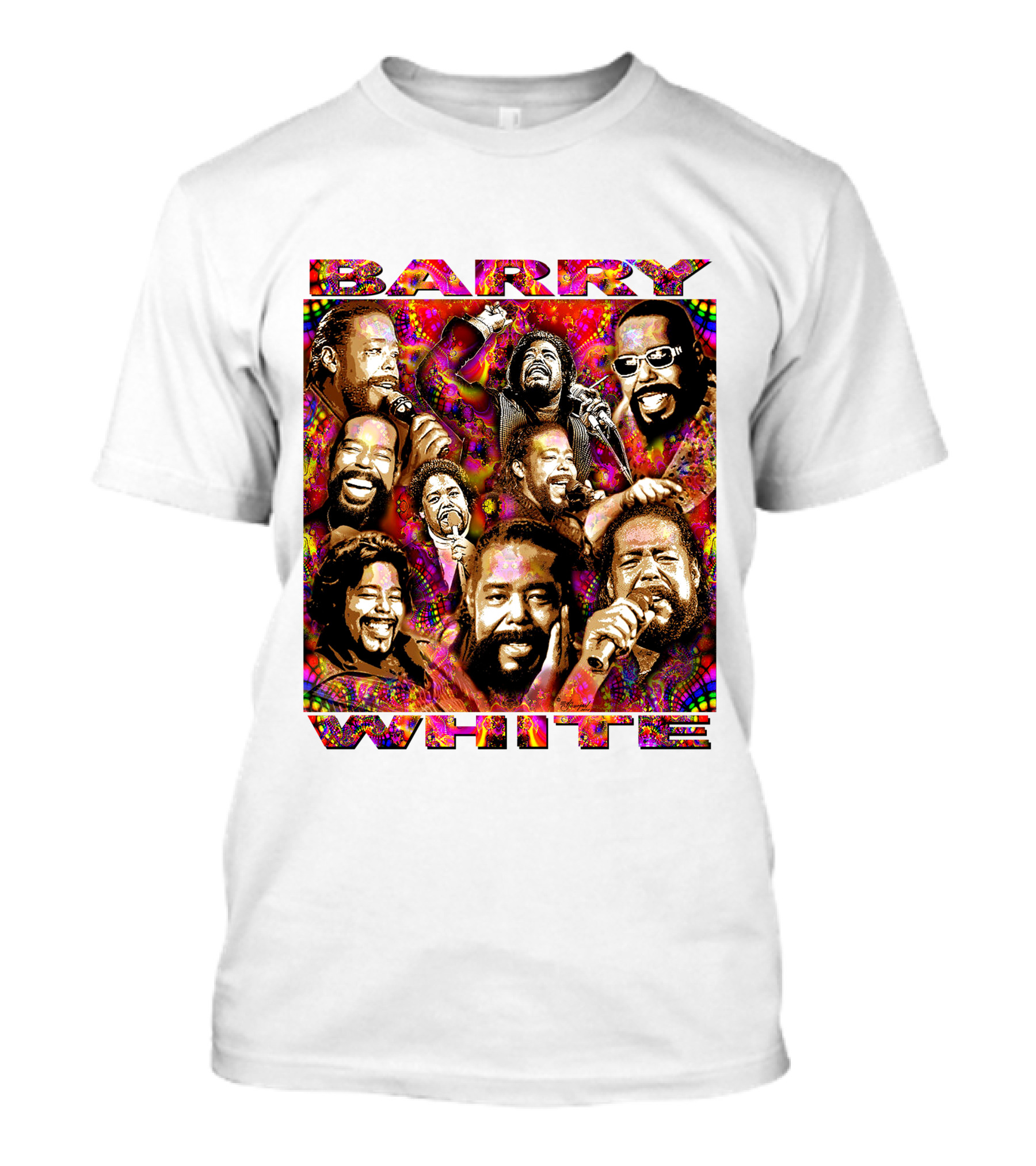 BARRY WHITE 31 Collage Of Iconic Vocal Performances T-Shirt