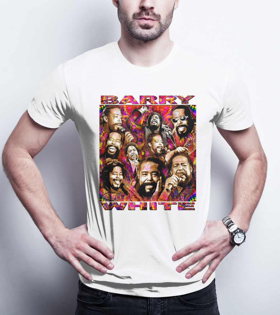 BARRY WHITE 31 Collage Of Iconic Vocal Performances T-Shirt