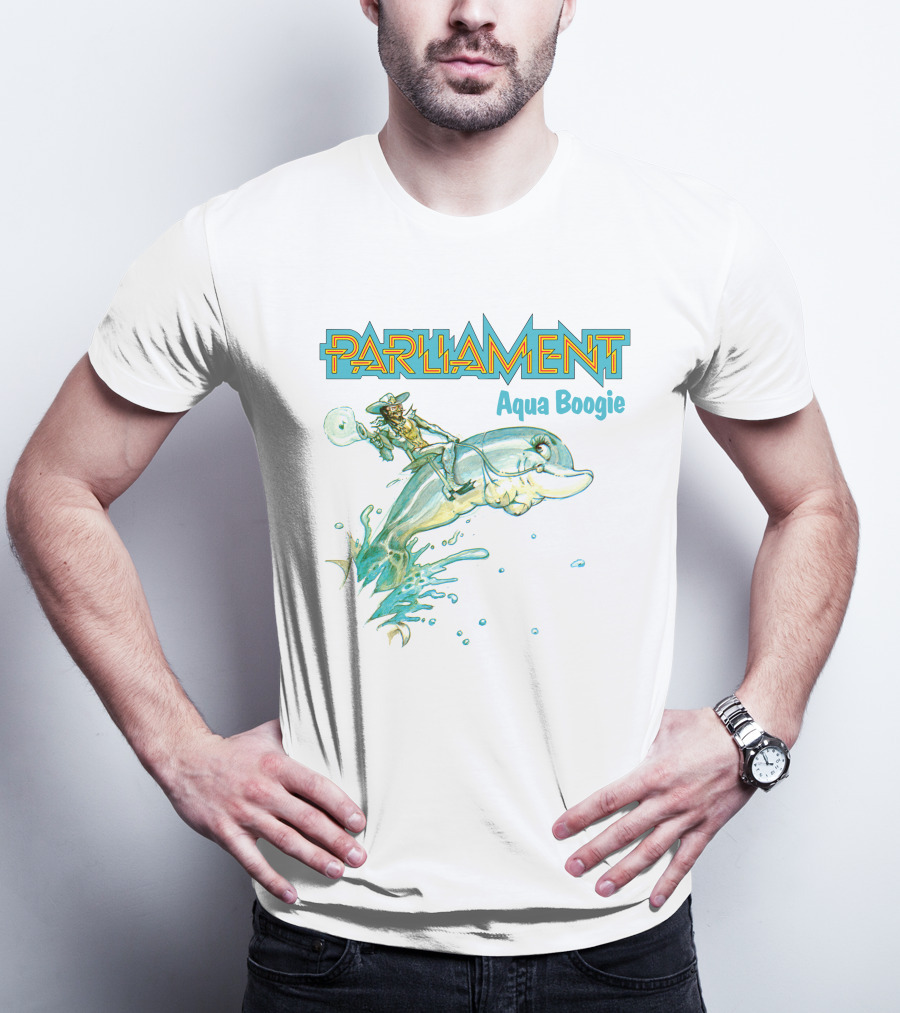 Parliament Aqua Boogie Funkadelic 56 Riding Dolphin T-Shirt