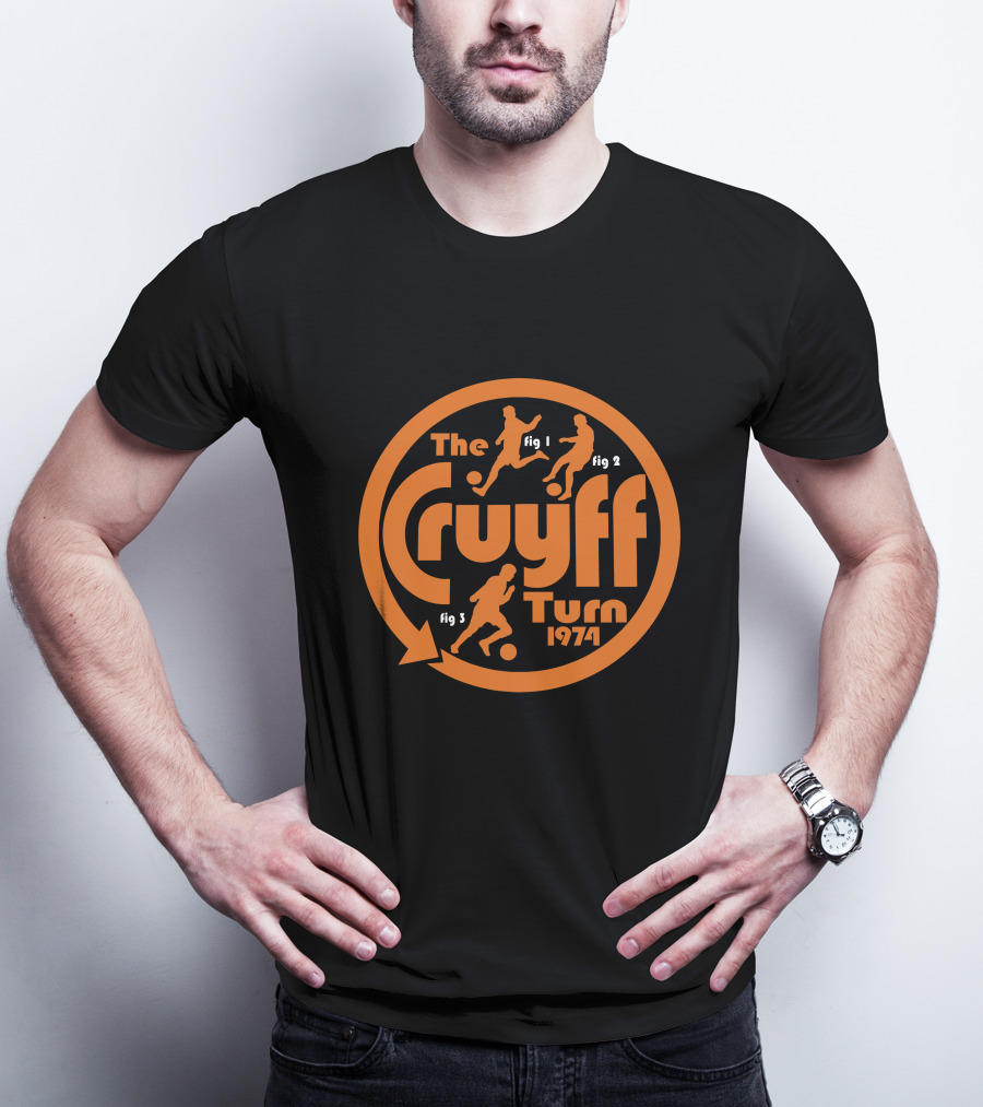 The Cruyff Turn 1974 Football Silhouette Circle T-Shirt