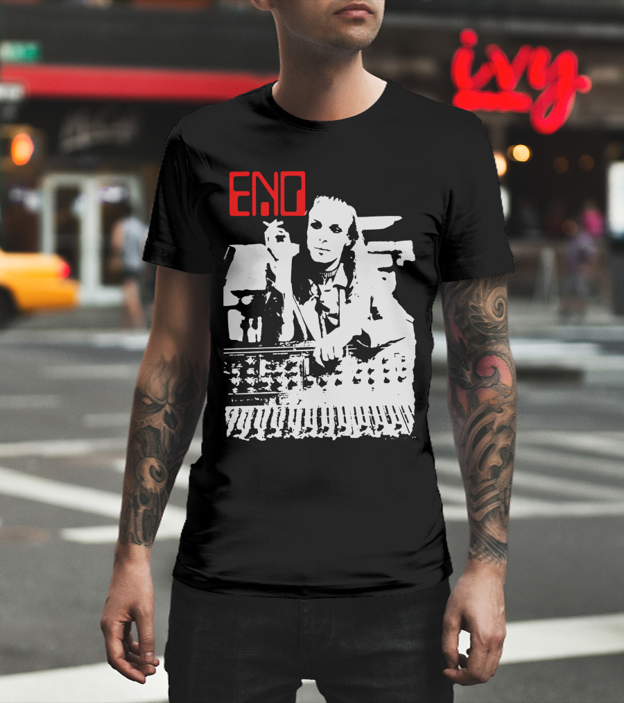 ENO Red Text Minimalist T-Shirt