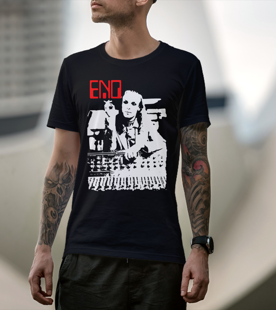 ENO Red Text Minimalist T-Shirt