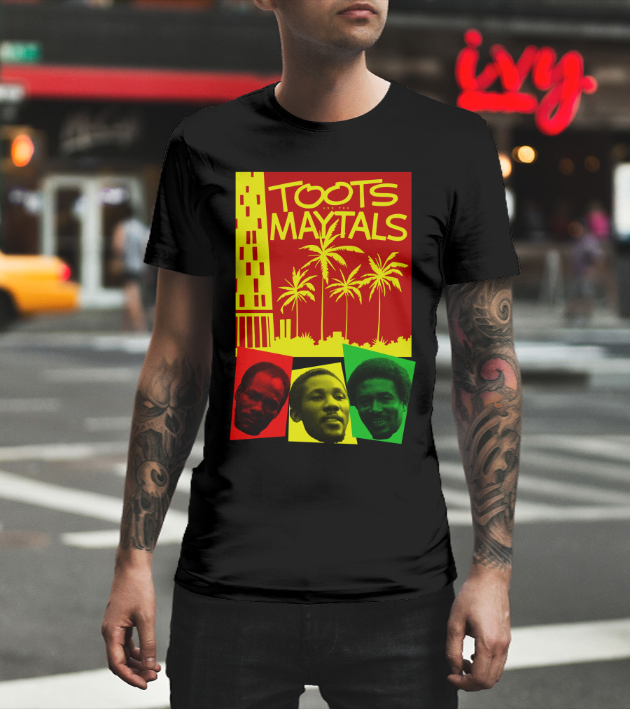 Toots And The Maytals Palm Trees And Faces In Red Yellow Green T-Shirt