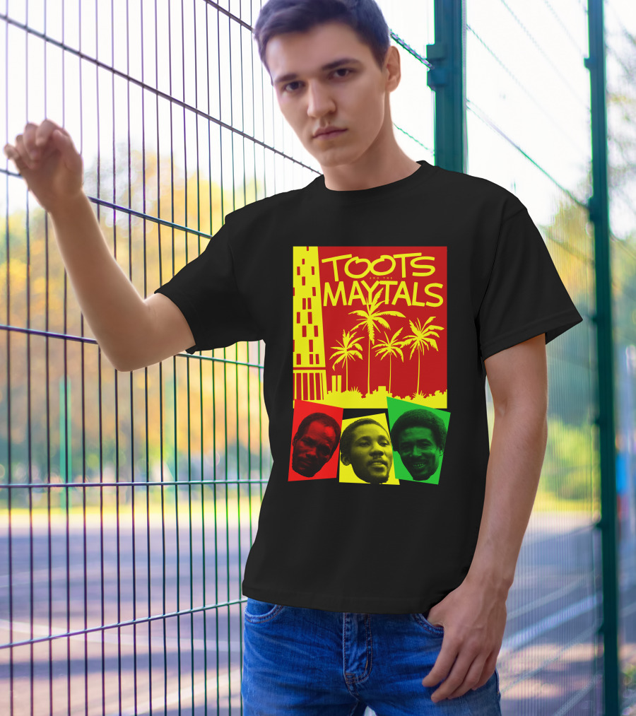 Toots And The Maytals Palm Trees And Faces In Red Yellow Green T-Shirt