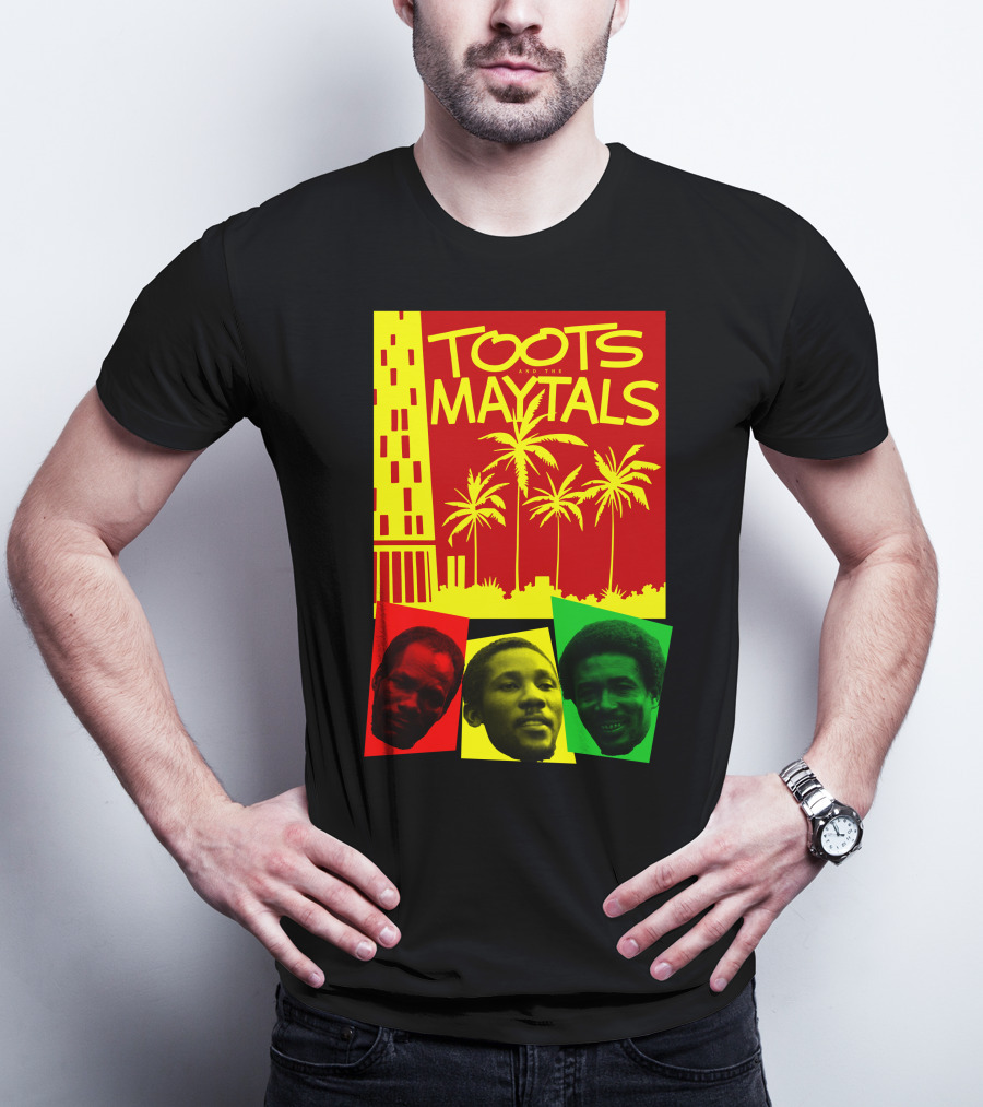 Toots And The Maytals Palm Trees And Faces In Red Yellow Green T-Shirt