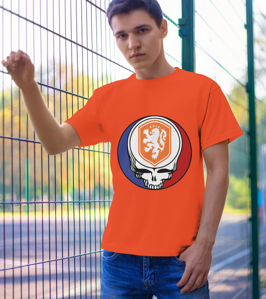 Netherland National Football Team KNVB Grateful Dead Skull T-Shirt