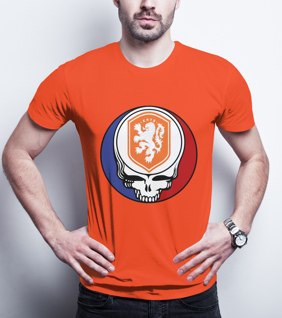Netherland National Football Team KNVB Grateful Dead Skull T-Shirt