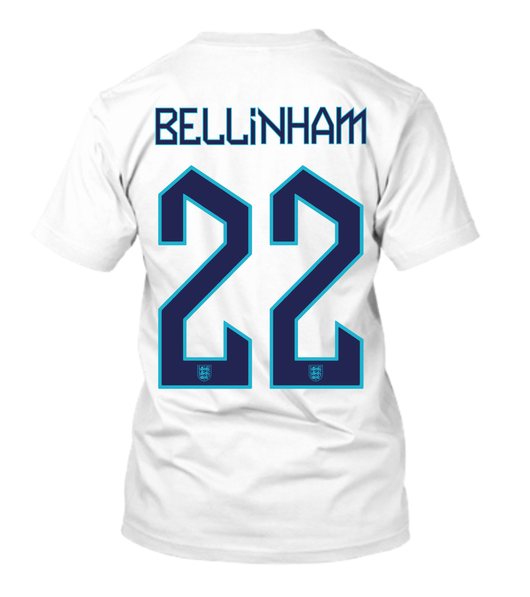 Jude Bellingham 22 England Three Lions Football Crest T-Shirt