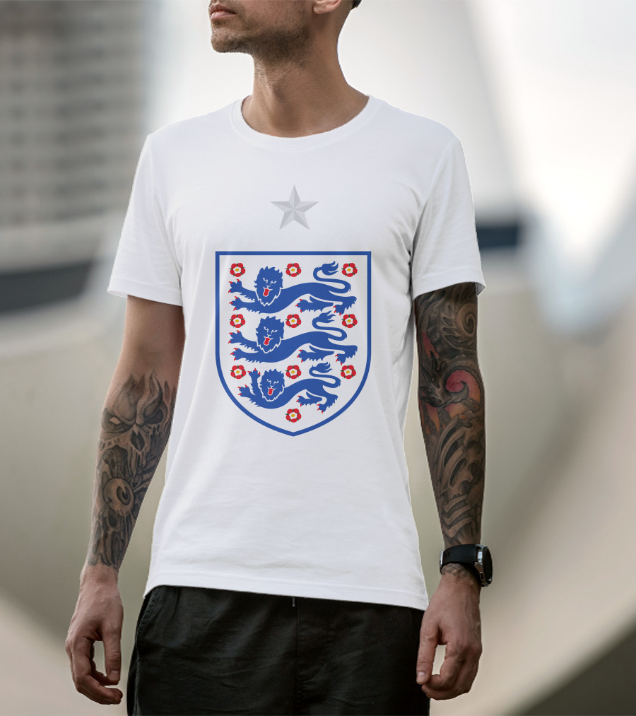 Jude Bellingham 22 England Three Lions Football Crest T-Shirt