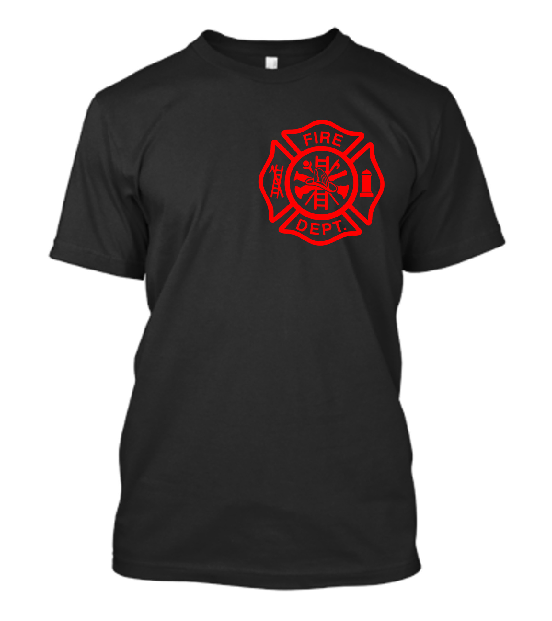 Fire Department Firefighter Hawaii Maltese Cross T-Shirt