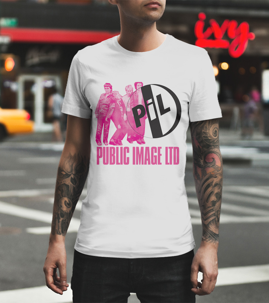 Public Image Ltd PiL Band Logo Pink T-Shirt