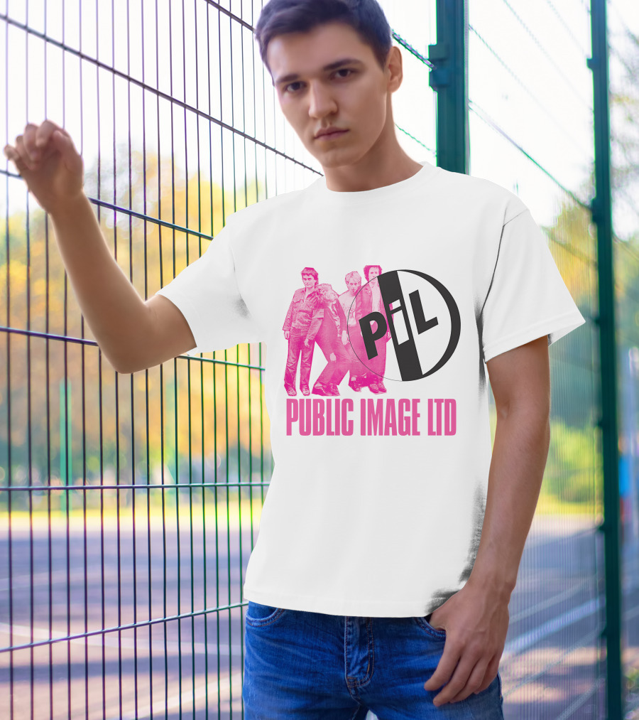 Public Image Ltd PiL Band Logo Pink T-Shirt