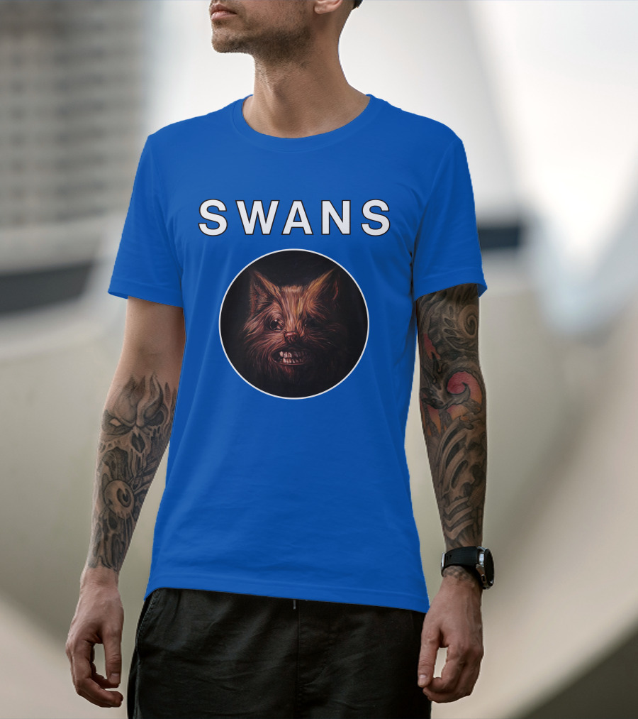 SWANS Ferocious Feline Face T-Shirt