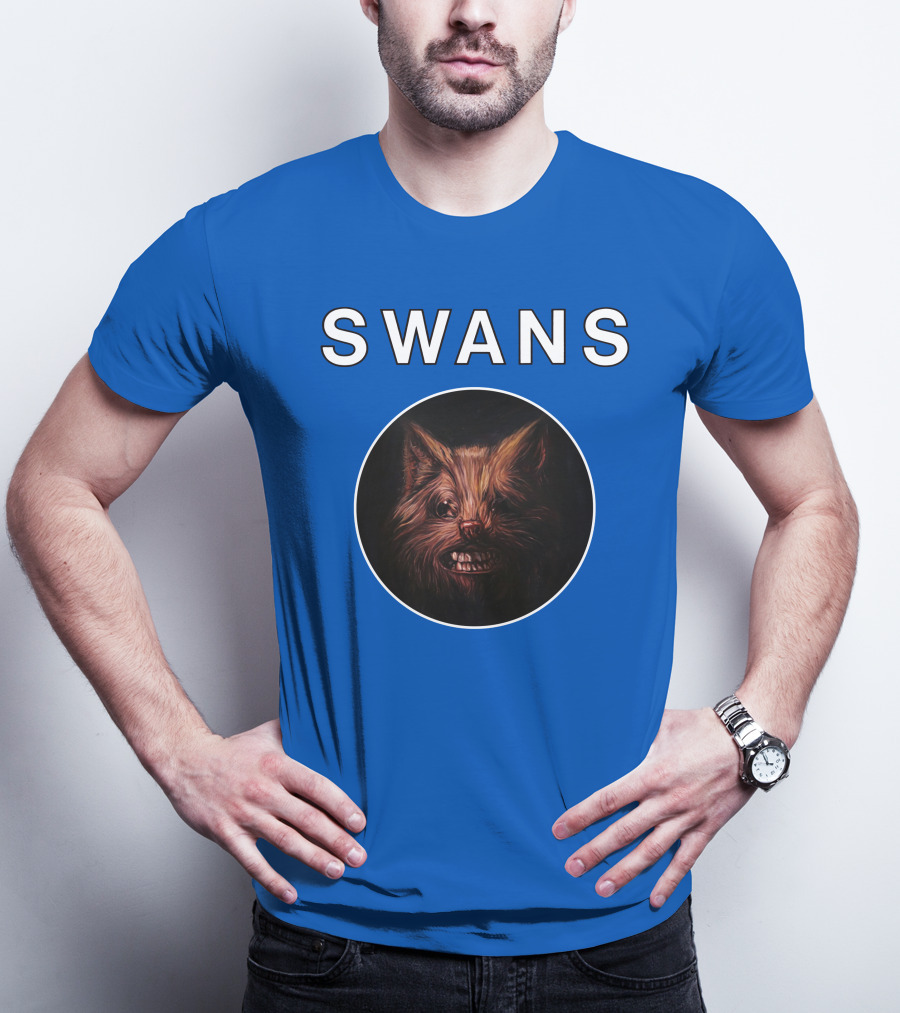 SWANS Ferocious Feline Face T-Shirt