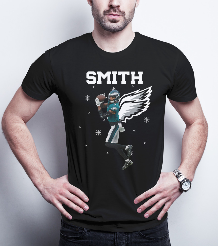 Smith DeVonta Eagles Wings Christmas PE T-Shirt