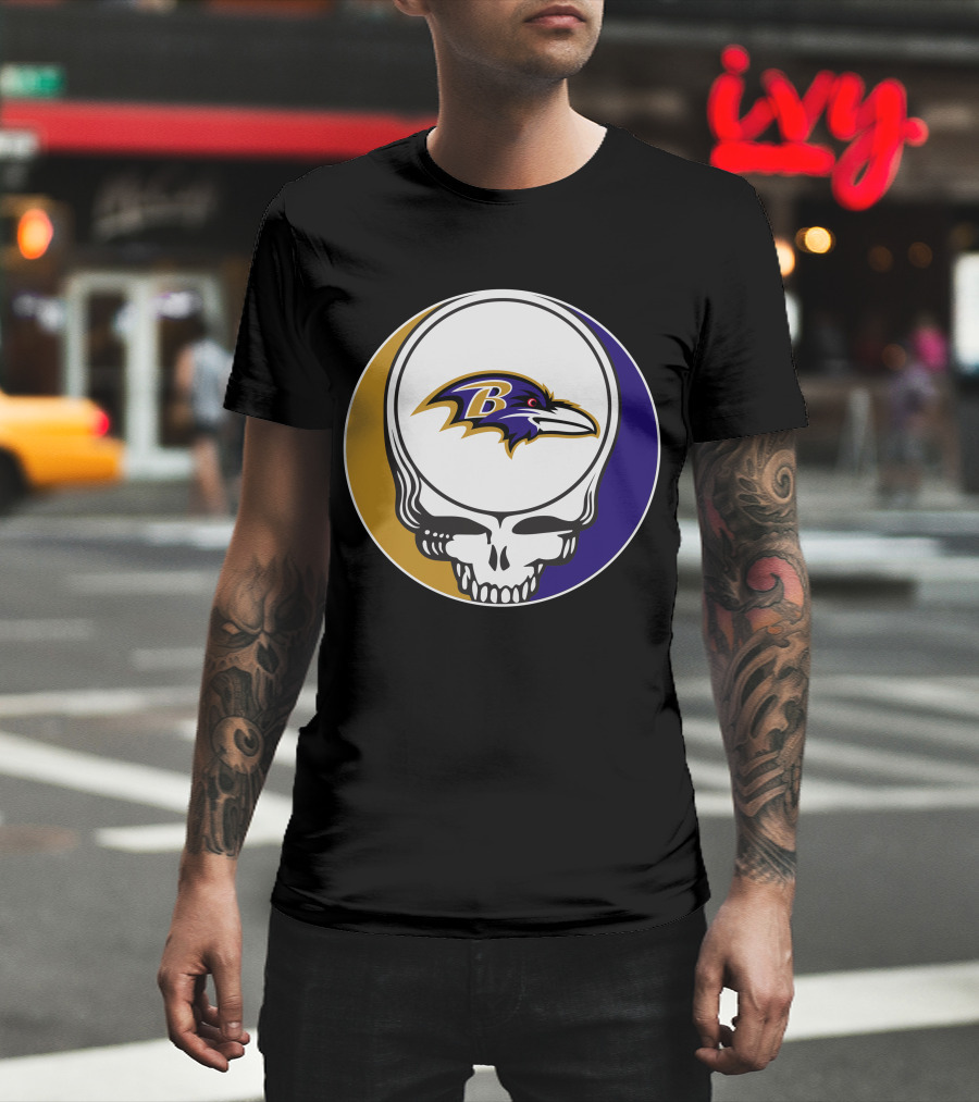 Baltimore Ravens Skull T-Shirt