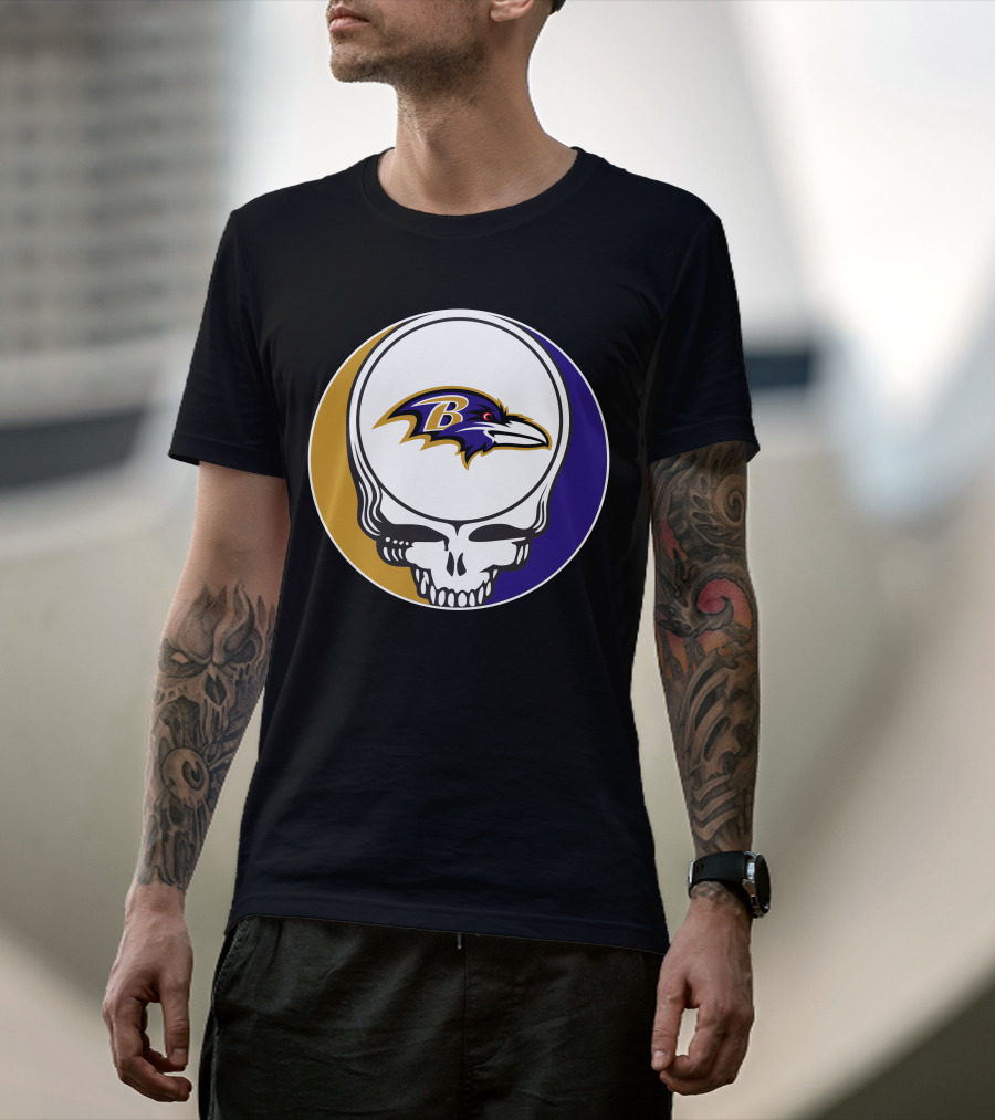 Baltimore Ravens Skull T-Shirt