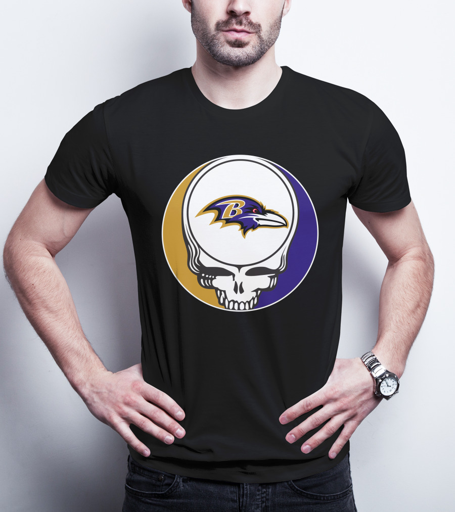 Baltimore Ravens Skull T-Shirt