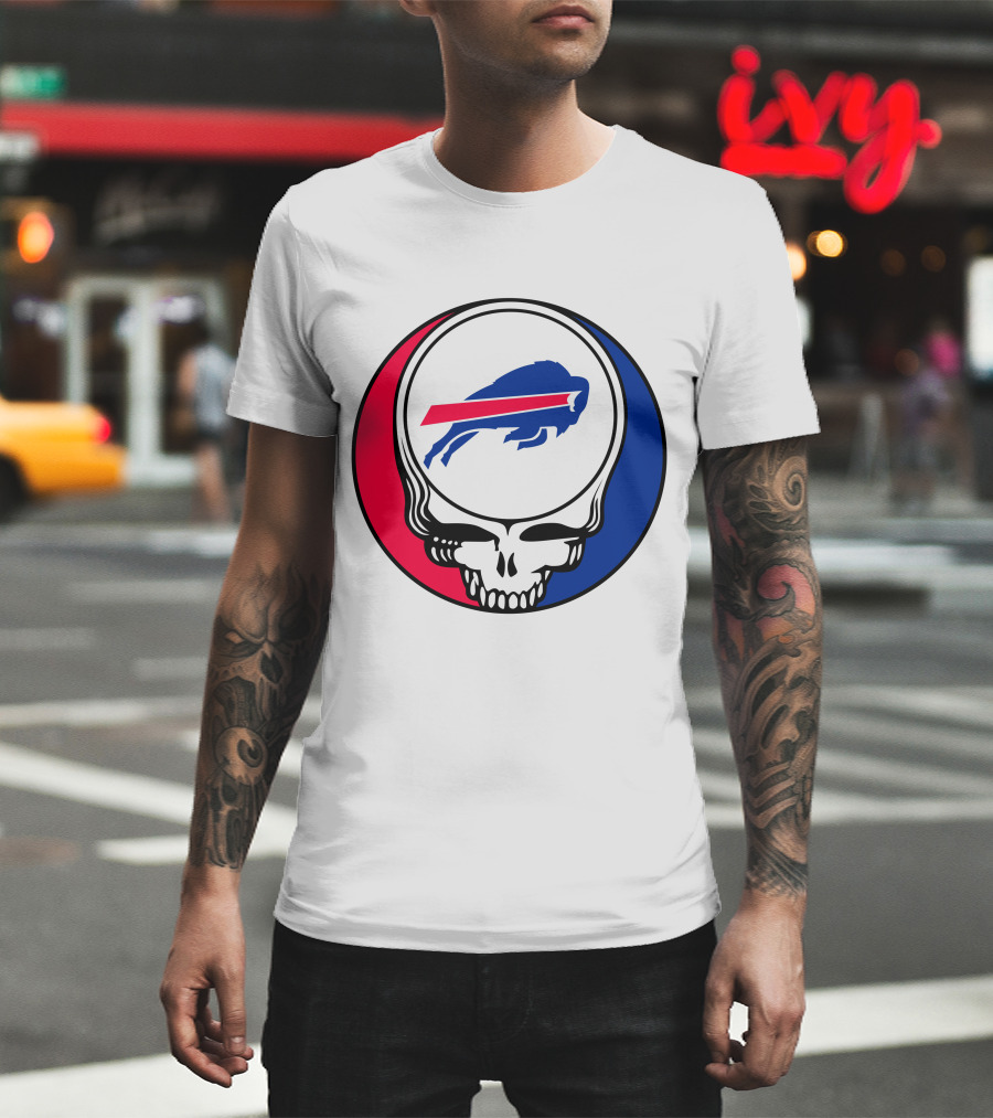 Buffalo Bills Grateful Dead Skull Circle T-Shirt