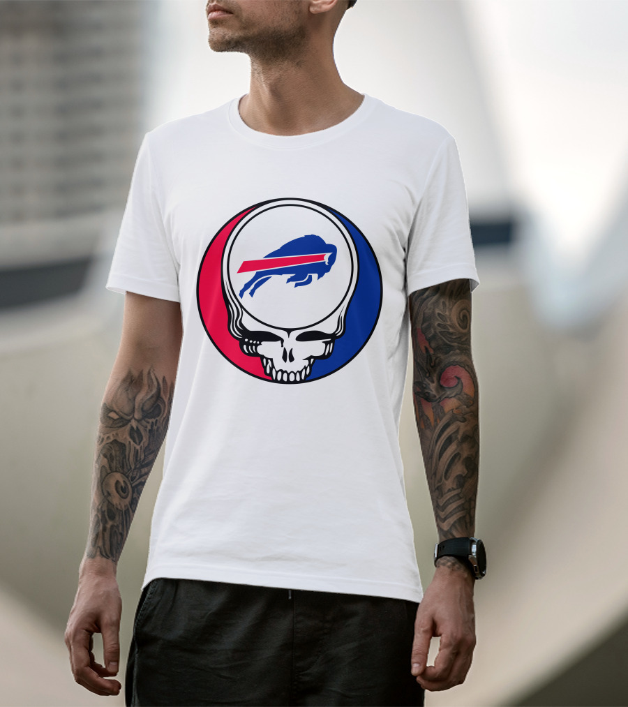 Buffalo Bills Grateful Dead Skull Circle T-Shirt