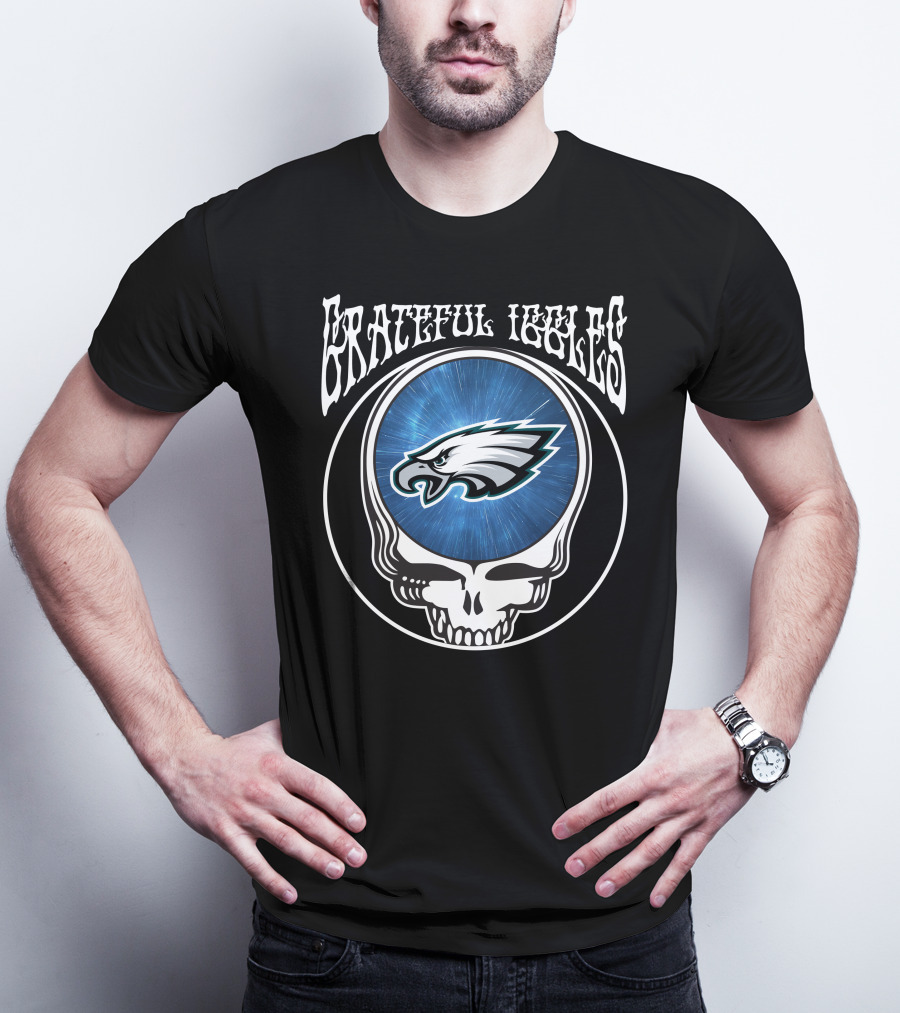 Grateful Iggles Eagle Skull Badge T-Shirt