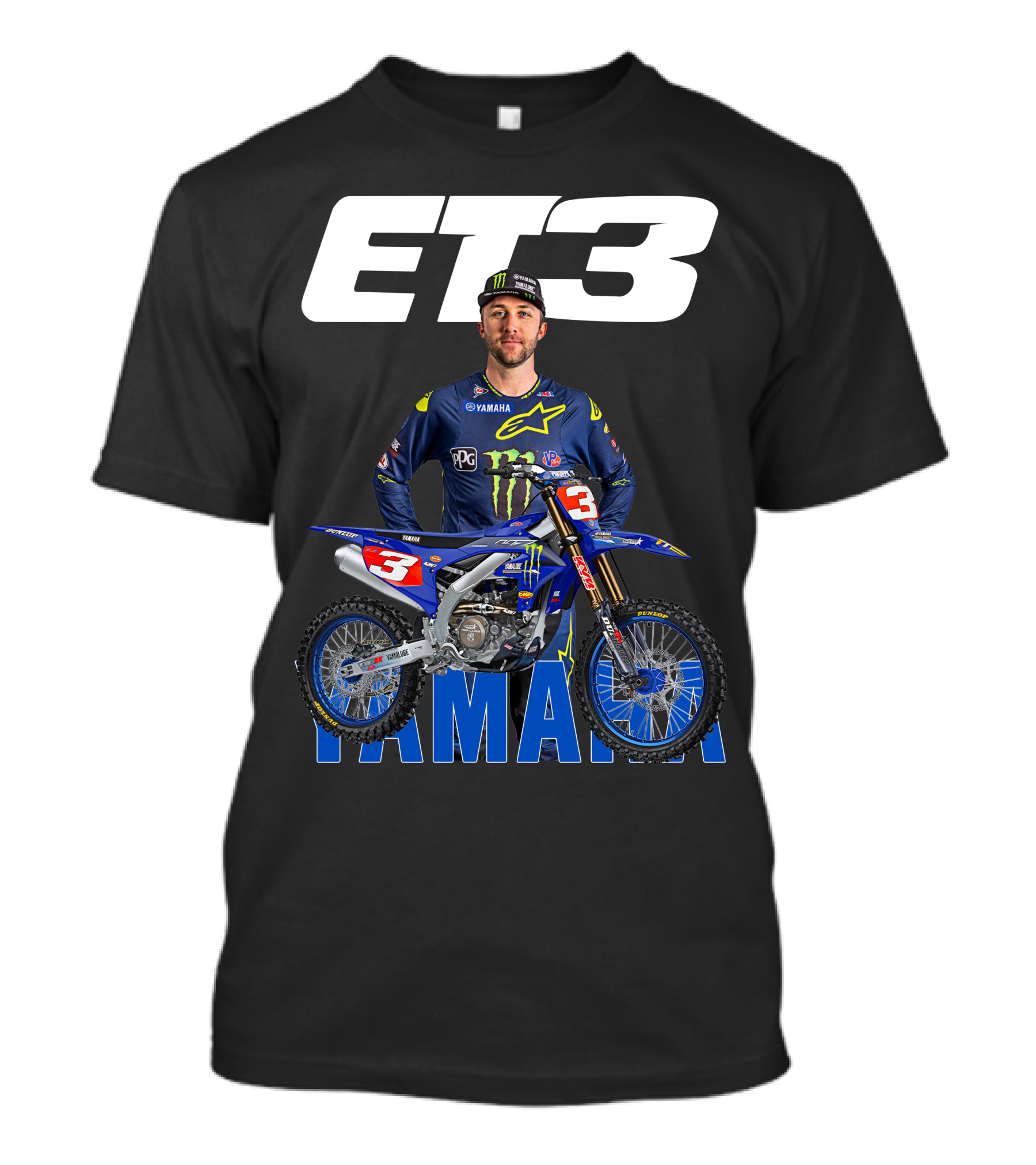 Eli Tomac 3 Yamaha Monster Energy Racing Motocross T-Shirt