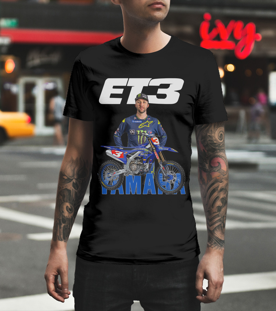 Eli Tomac 3 Yamaha Monster Energy Racing Motocross T-Shirt