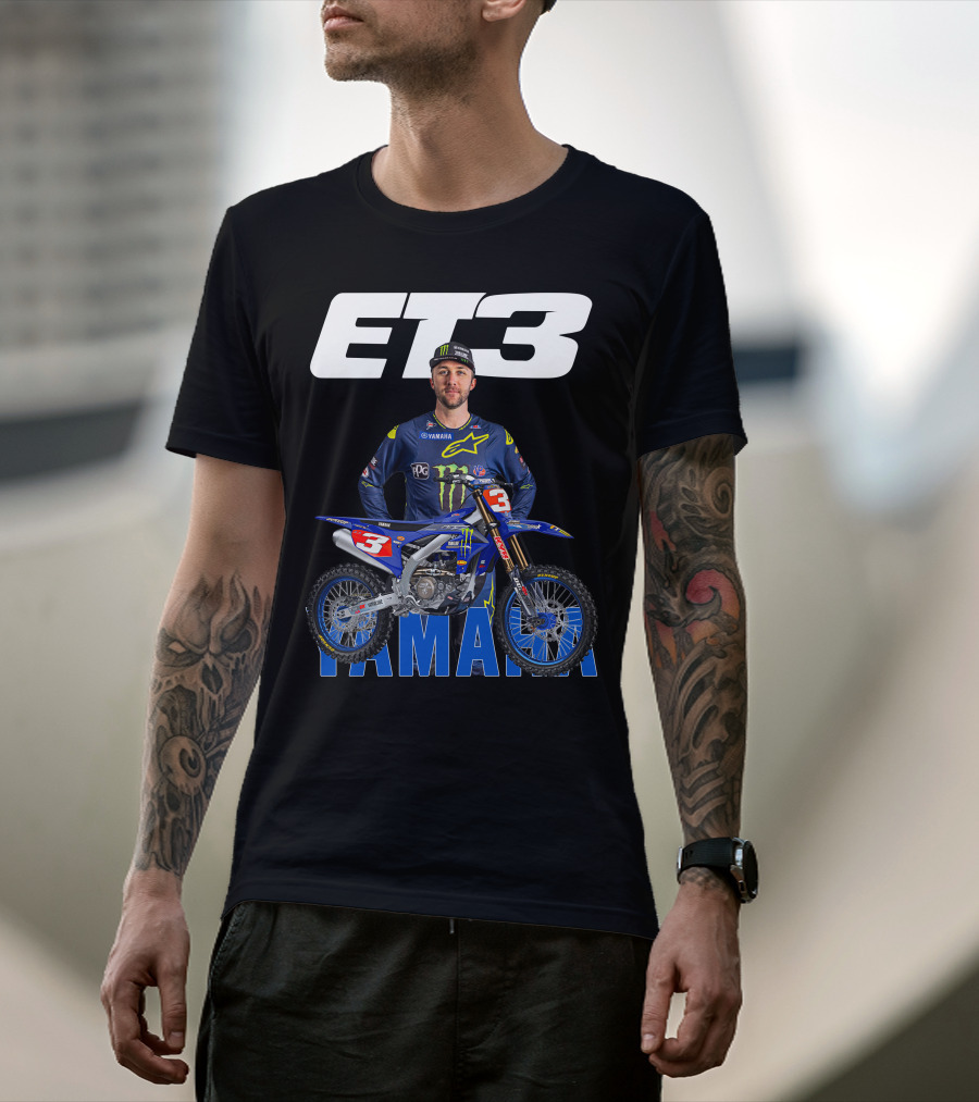 Eli Tomac 3 Yamaha Monster Energy Racing Motocross T-Shirt